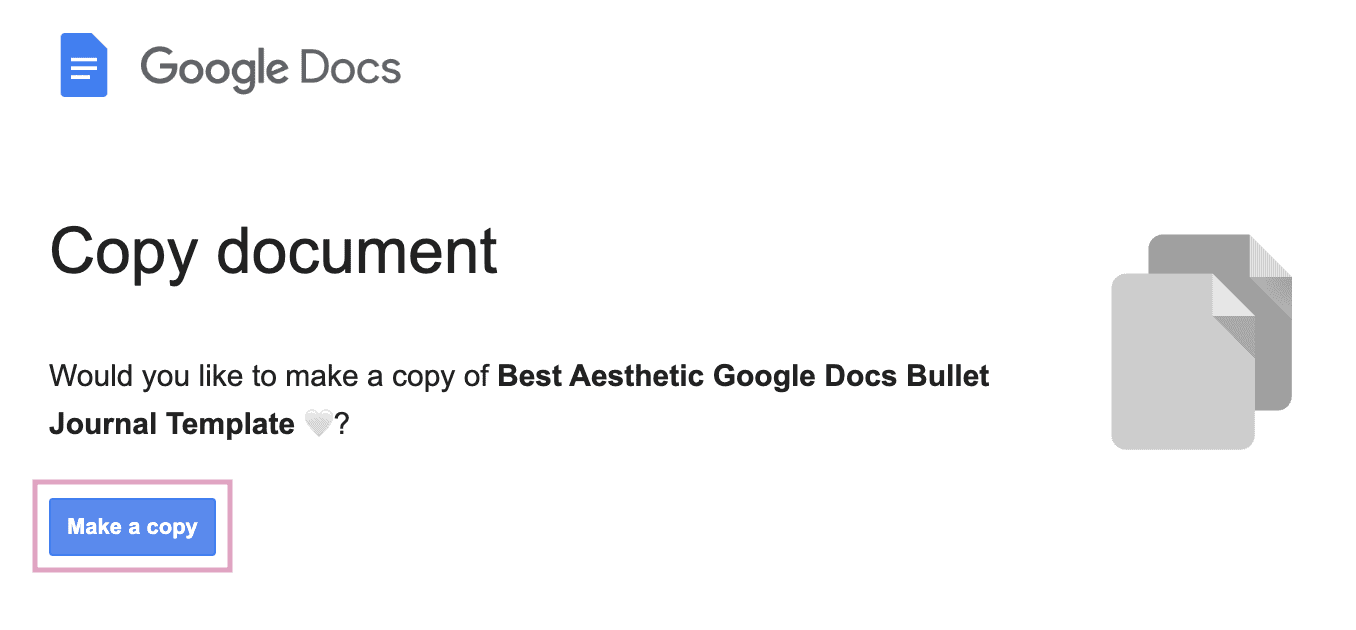 Best Aesthetic Google Docs Bullet Journal Template 🤍 | Your Local's Guide