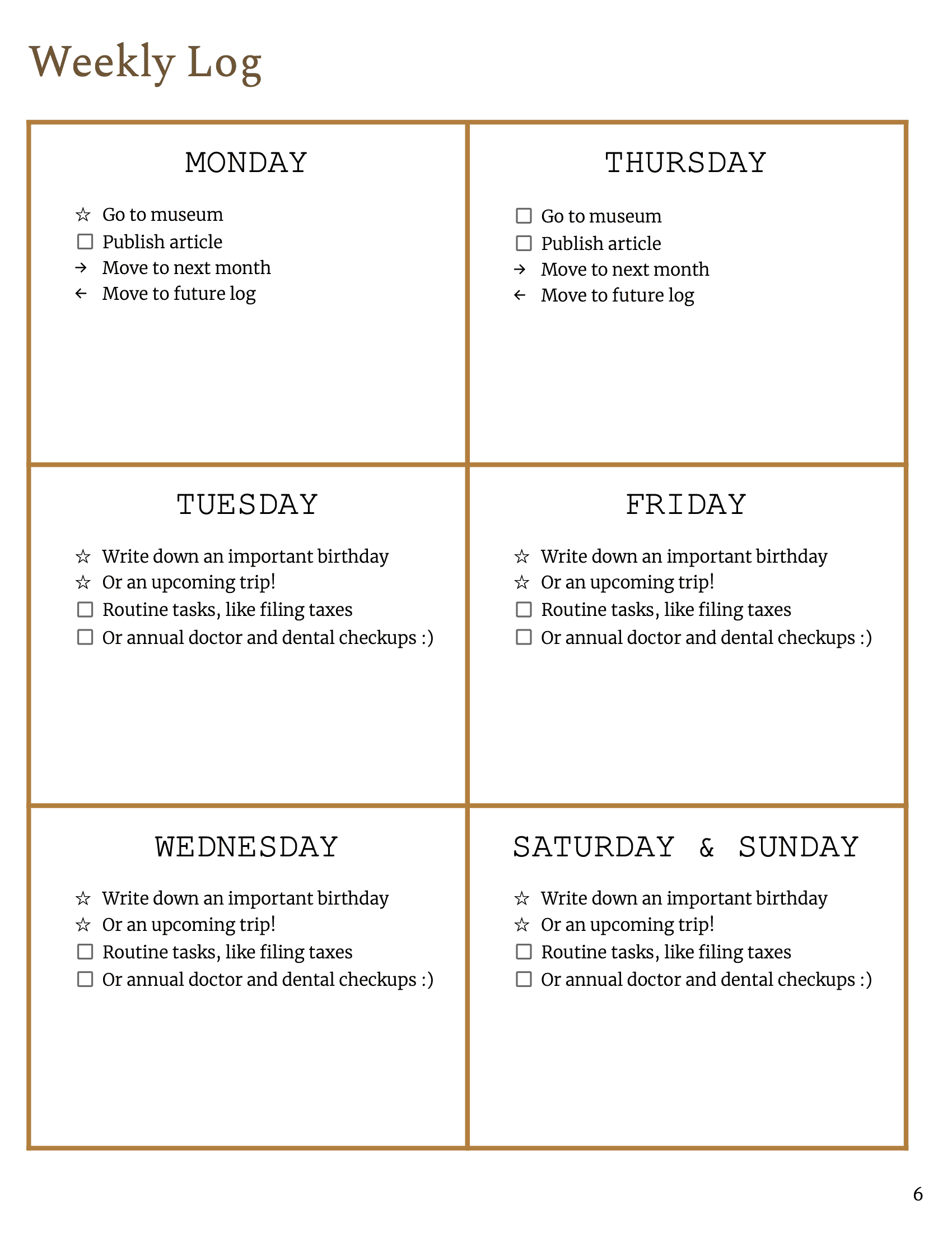 Best Aesthetic Google Docs Bullet Journal Template 🤍 | Your Local's Guide